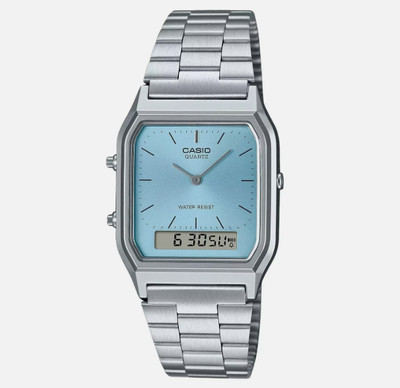 CASIO AQ-230A-2A1 Ice Blue Retro Dual Time Vintage Series Digital Watch ...