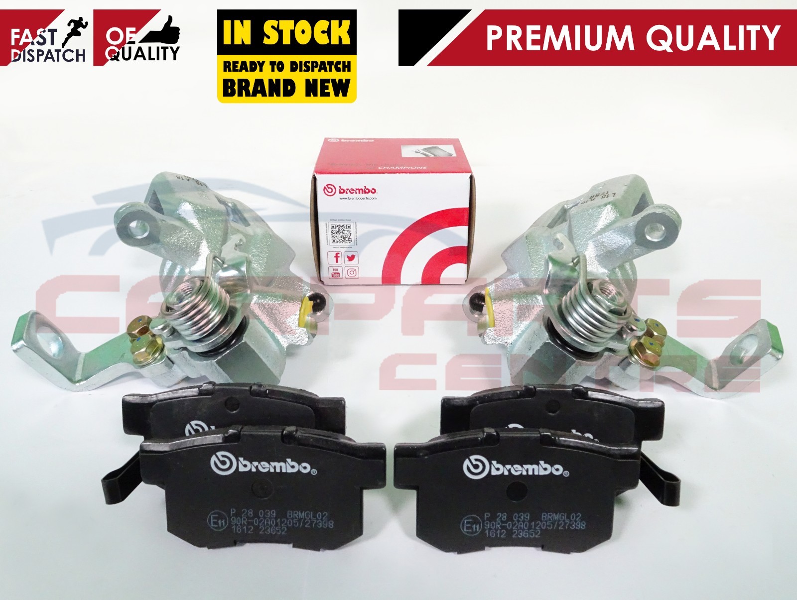FOR HONDA CIVIC 2.0 EP3 TYPE R REAR LEFT RIGHT BRAKE CALIPER REAR ...