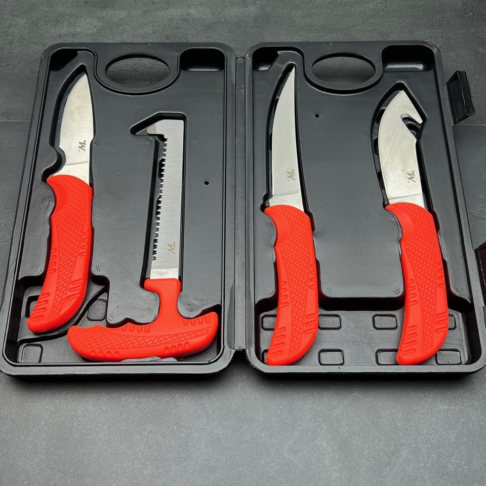 Winchester Blaze Orange Complete Deer Processing Hunting Skinning Knife ...