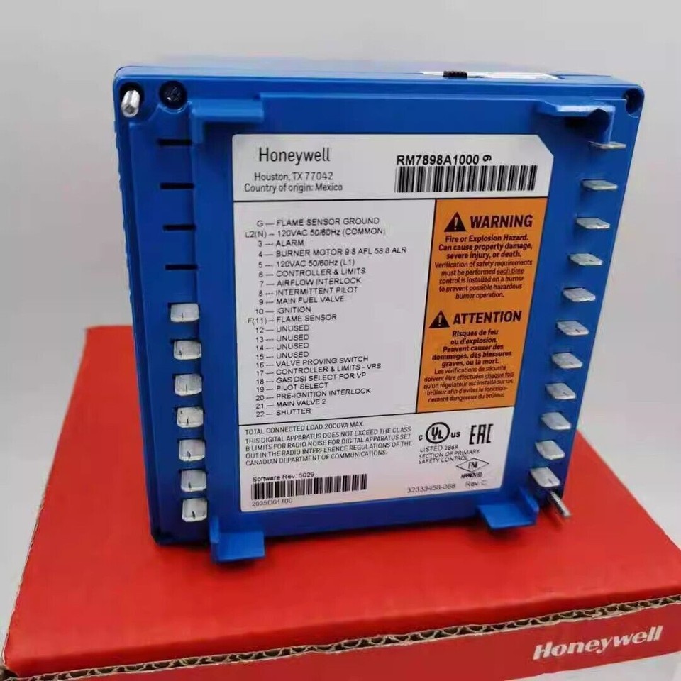 Honeywell RM7898A1000 Burner Control New Fast Shipping RM7898A 1000 US ...