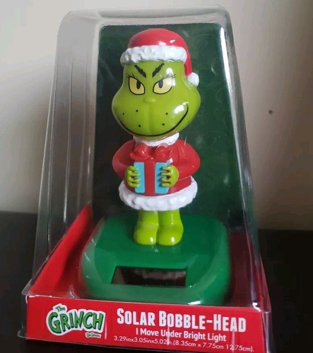 Dr. Seuss NEW The GRINCH Solar Powered Bobble-Head | eBay
