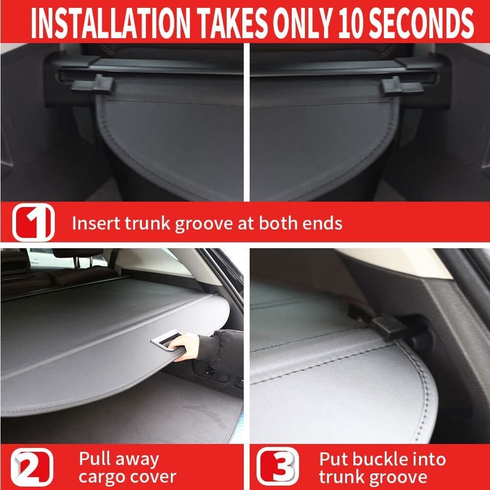 Fit Hyundai Ioniq 5 22-25 Rereactable Cargo Cover Rear Trunk Shield ...