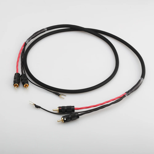 2 RCA Audio Phono Tonearm Cable with Ground Wire for LP Vinyl Record ...