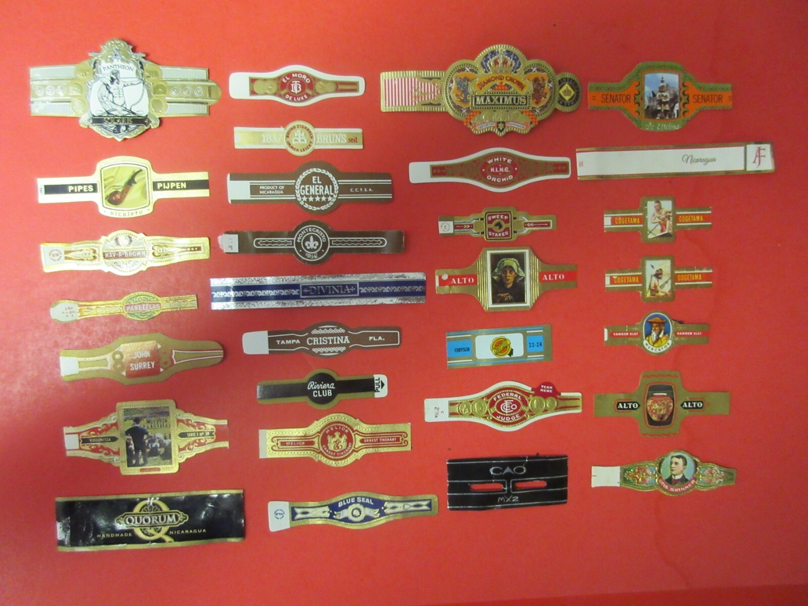 LOT OF 30 = CIGAR BANDS IN GOOD CONDITION = A REAL NICE SET OF BANDS | eBay