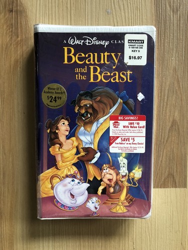 Vintage Sealed Black Diamond Disney Beauty and the Beast VHS Movie ...