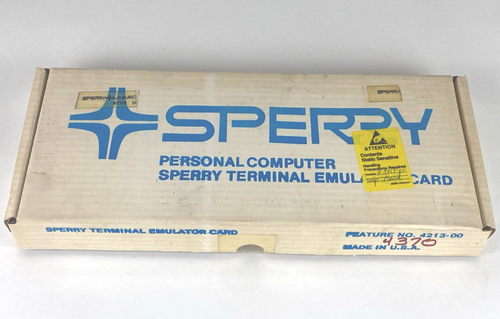 Sperry Personal Computer Terminal Emulator Board IBM PC Clone – Boxed ...