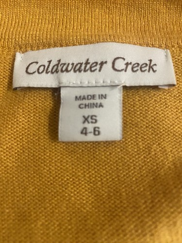 Coldwater creek Mustard Yellow Button Down Cardigan sweater Sz~xsmall ...
