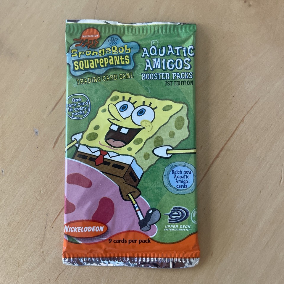 SpongeBob SquarePants 1st Edition Aquatic Amigos TCG Booster Pack ...