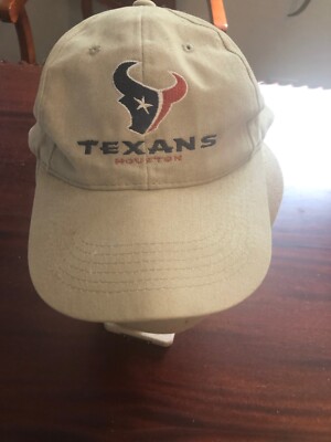 Houston Texans Hat Mens Khaki Adjustable Strap Baseball Cap NFL ...