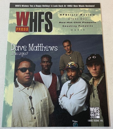 1995 WHFS Press #5~Dave Matthews,Green Day,Oasis,Red Hot Chili Peppers ...