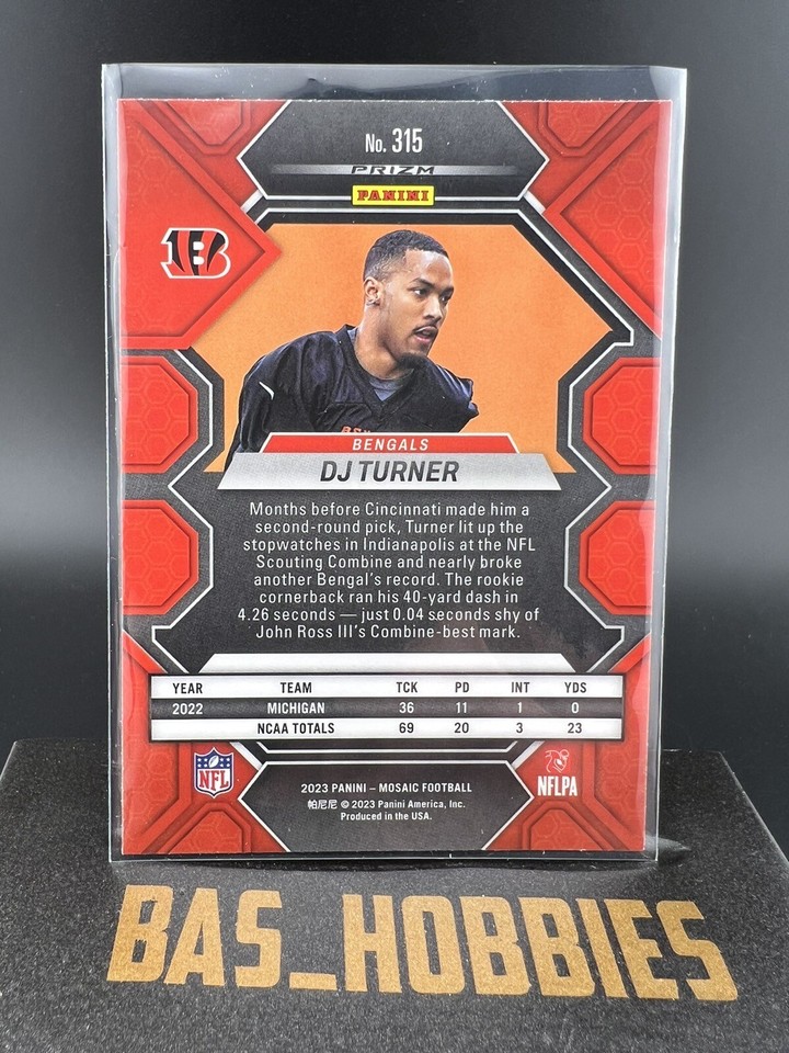 2023 Panini Mosaic DJ Turner Rookie Base Cincinnati Bengals #315 | eBay