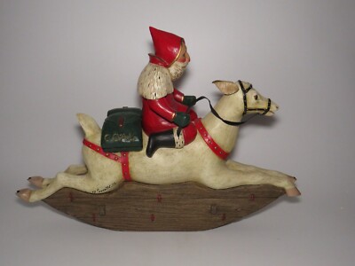 Santa And Reindeer Midwest Of Cannon Falls 17" Long Leo Smith Ltd Ed ...