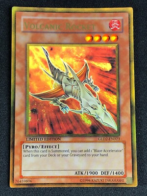 YUGIOH VOLCANIC ROCKET GLD2-EN023 GOLD NM | eBay