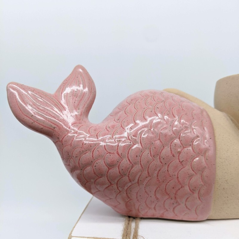 Pink Sea Mermaid Planter Pot, 22cm Indoor Outdoor Flower Garden Home ...