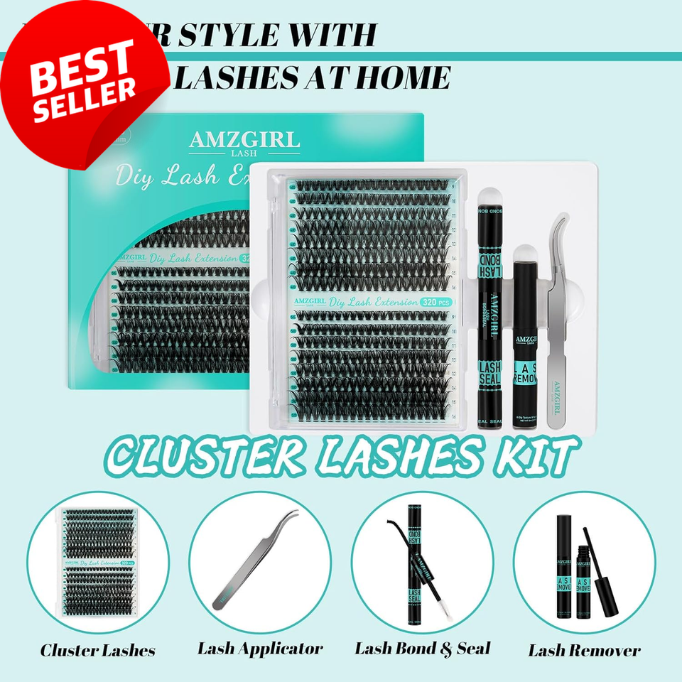 Lash Extension Kit 320pcs Individual Clusters Bond Seal Remover ...