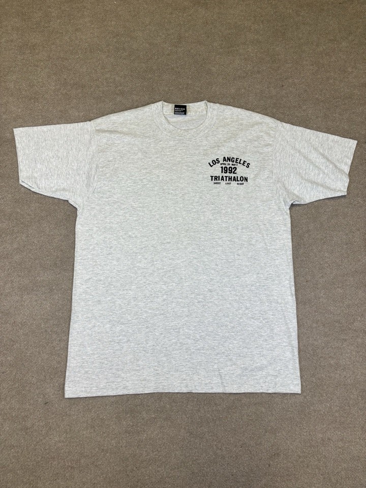Vintage 90s Los Angeles Triathlon Shoot Loot Scoot T Shirt Size XL LA ...