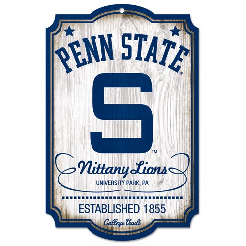 PENN STATE NITTANY LIONS VAULT EST. 1855 WOOD SIGN 11"X17'' BRAND NEW ...