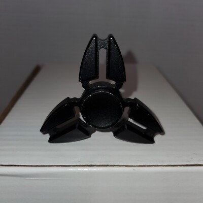 Fidget Spinner Black Tri Star Toy | eBay