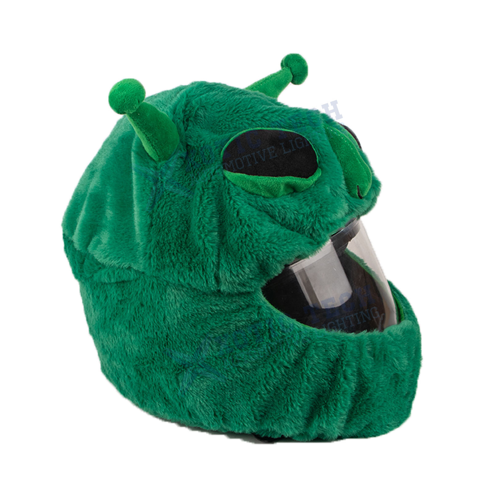 Soft Motorcycle Helmet Cover Cartoon Funny Alien Fluffy Plush Motorbike ...