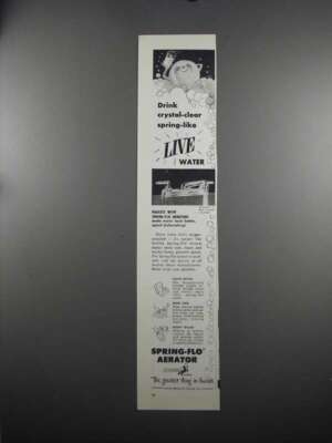 1951 Spring-Flo Aerator Ad - Drink Crystal-Clear | eBay
