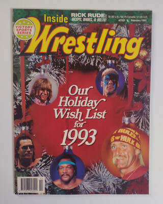 Inside Wrestling Magazine February 1993 Ron Simmons Bret Heart Sting ...