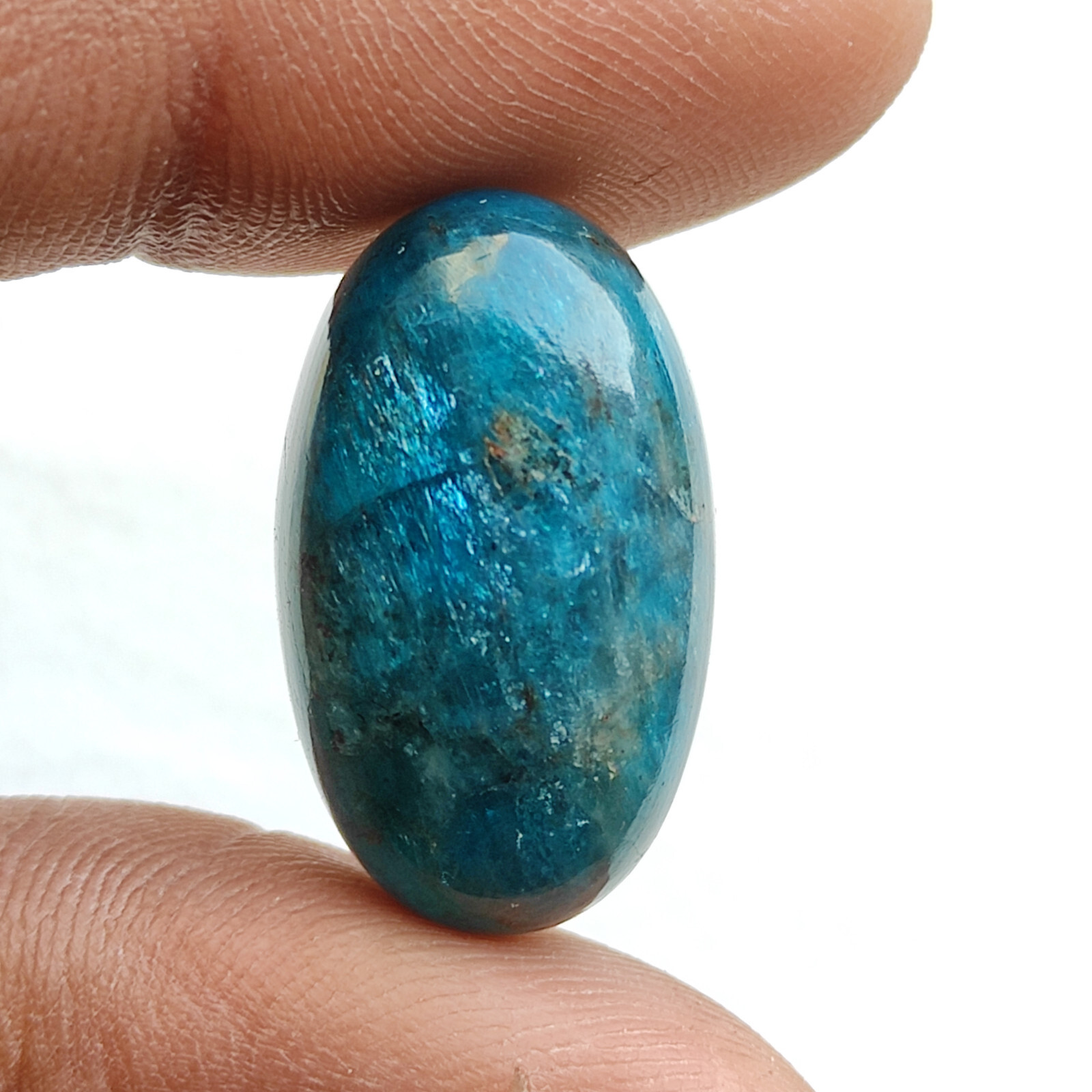 Designer neon blue apatite cabochon apatite smooth polished gemstone ...