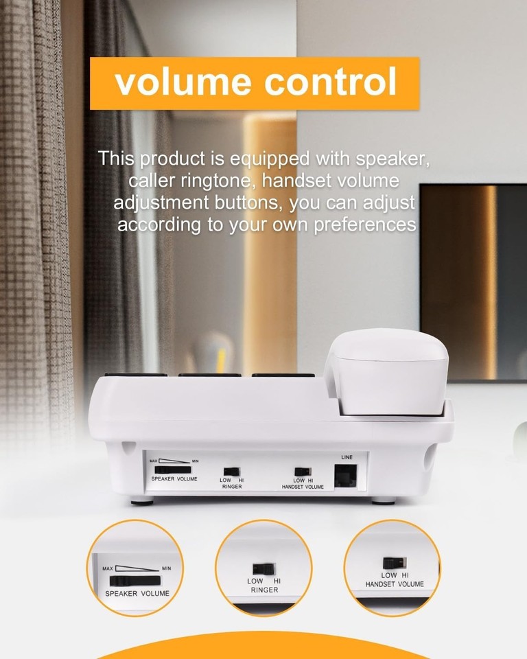 Big Button Phone for Seniors, Large Button Phones for Elderly with ...