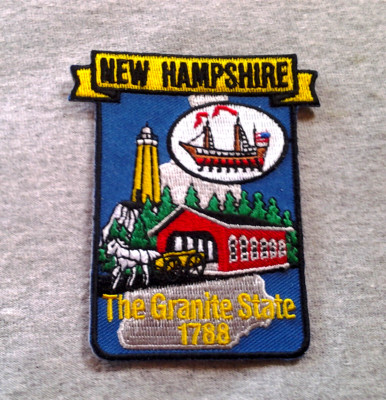 NEW HAMPSHIRE STATE MAP (3-1/2") Biker Patch PM6730 EE | eBay