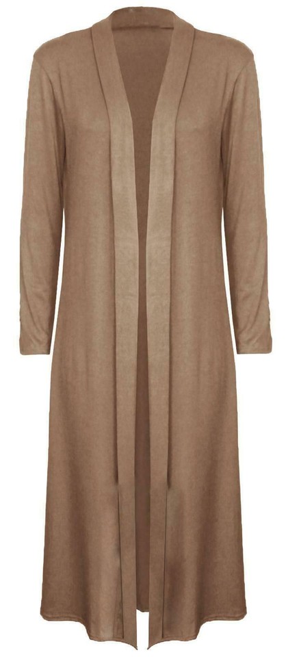 WOMANS MAXI LONG LENGTH BOYFRIEND CARDIGAN COLLARED TOP LONG FULL ...