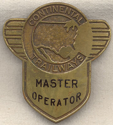 Continental Trailways Master Operator Badge | eBay