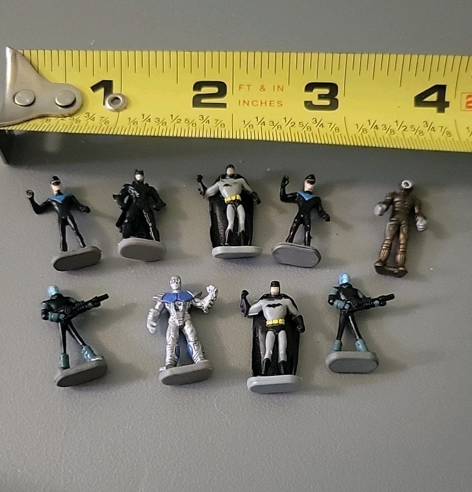 Vintage Set Of 9 Miniature Batman And Robin With Villains Figures | eBay
