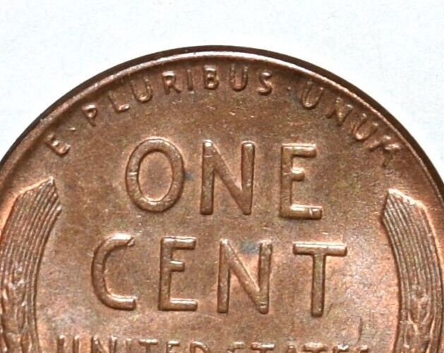 1949 D Penny One Cent Error RPM Filled Mint Mark Off Center, Rim Collar ...