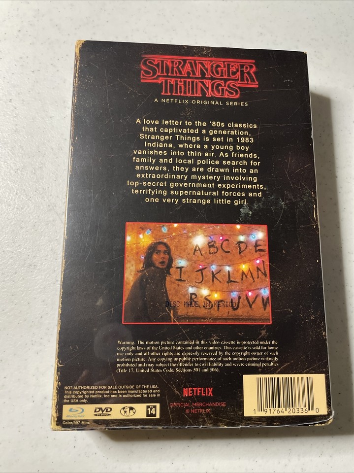 Netflix Stranger Things Season 1 4-Disc DVD/Blu-Ray Collector's Edition ...
