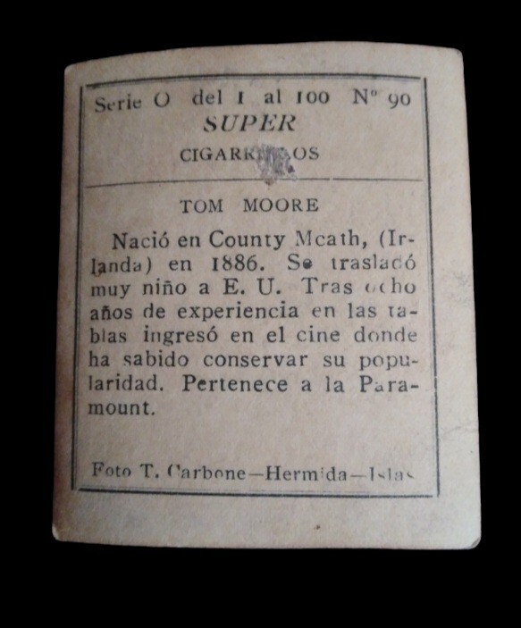 Tom Moore collectible card "Super Cigarettes" collection, 1930s | eBay