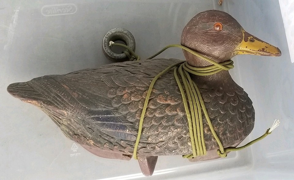 Vintage Duck Decoy, 1954 J.S. McGuire, Harry Dye Dye-Coy M-54, Plastic ...
