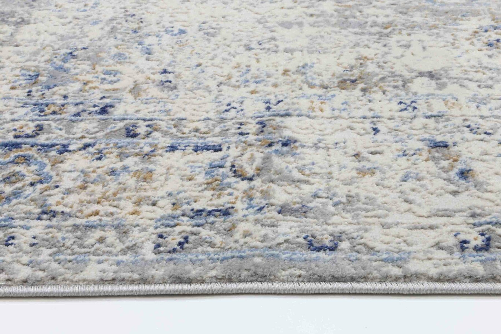Tadley Grey Blue Chobi Distressed Transitional Runner 80x300cm **FREE ...