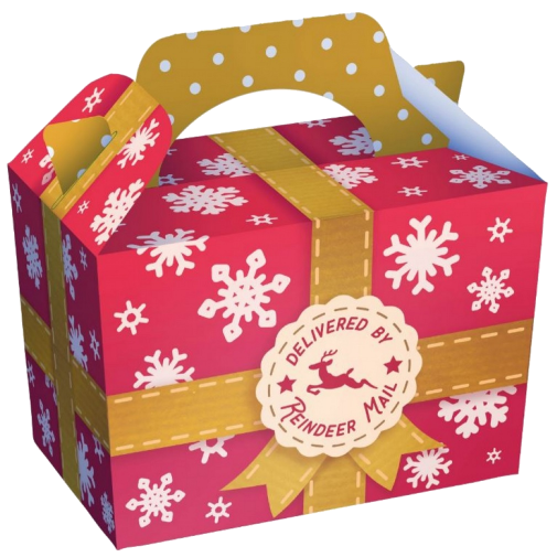 Christmas Party Food Boxes Table Present Gift Meal Box / Xmas Childrens ...