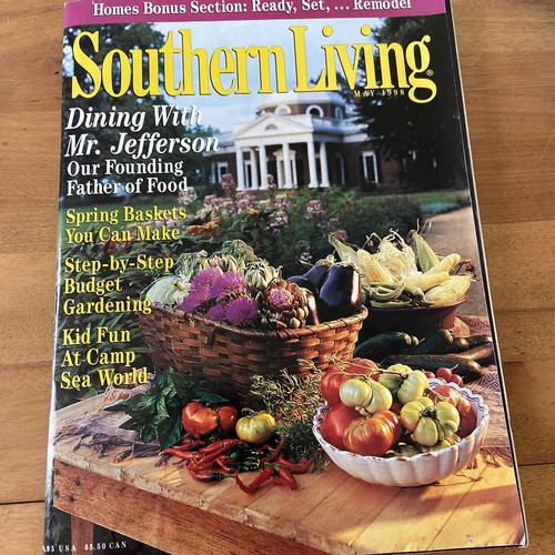 Southern Living (May 1998) Dining With Mr. Jefferson | eBay