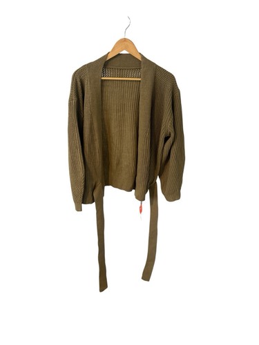 New Cider Knit Solid Front Tie Cardigan Size XL Light Brown | eBay