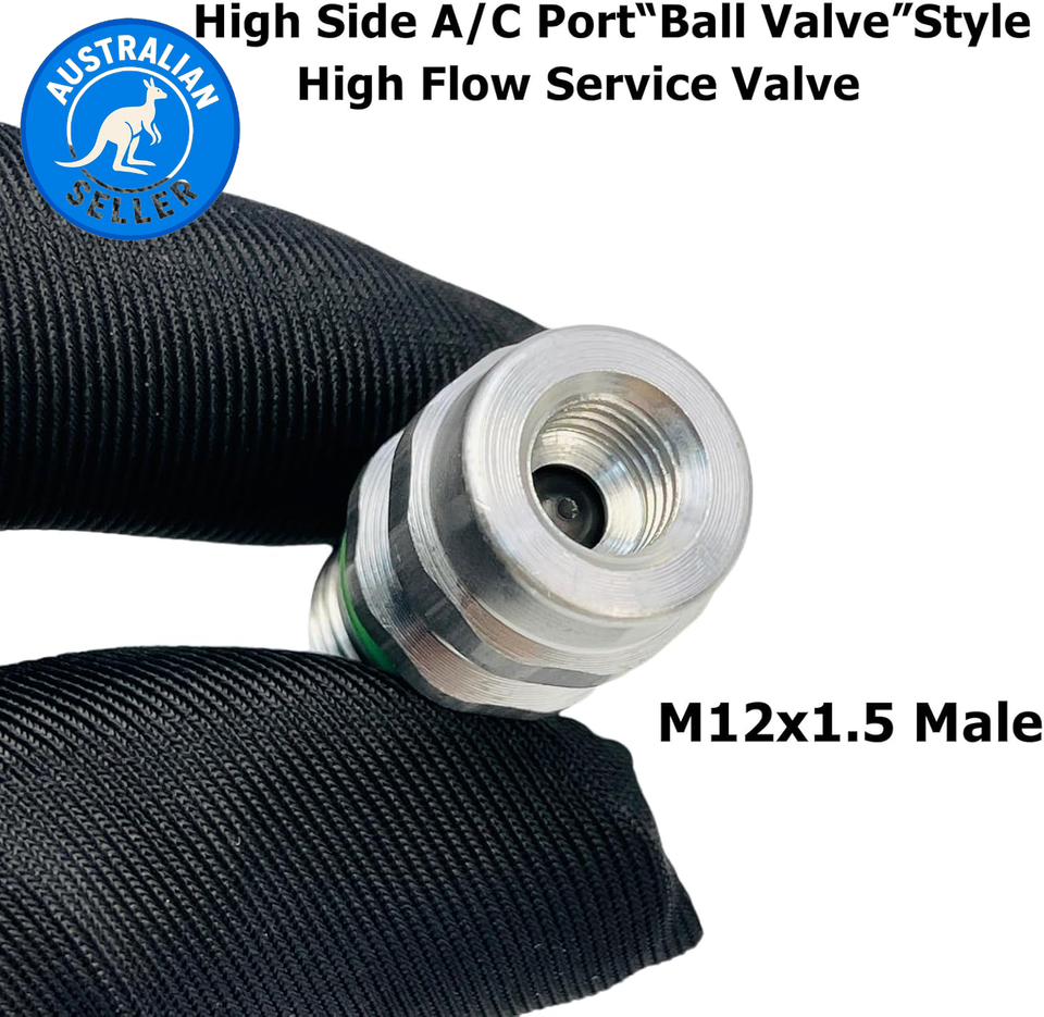 Air Conditioning Service Valve M12X1.5 Male High Side A/C Charge Port ...