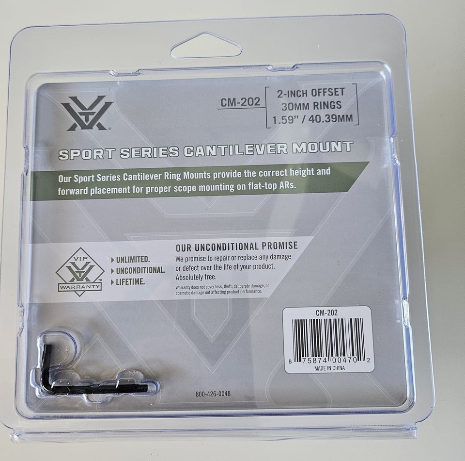 Vortex Optics Sport Series Cantilever 2" Offset 30mm Ring Mount (CM-202) 875874004702| eBay