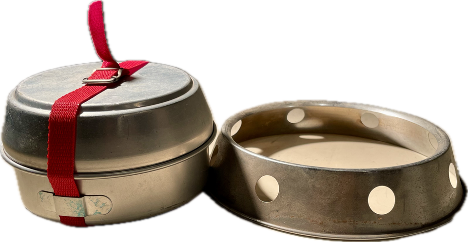 Vintage Army Camping Cook Set Mess Kit Pots Pans Plates, With Army Bag ...