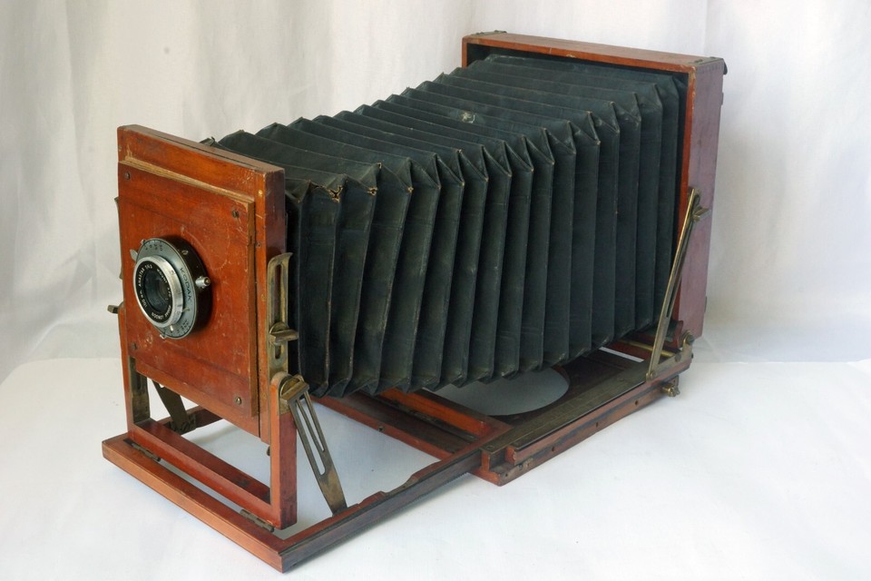 1800s Sands Hunter Co LTD LONDON 5x7" Bellows Wood Tourist Foldable ...
