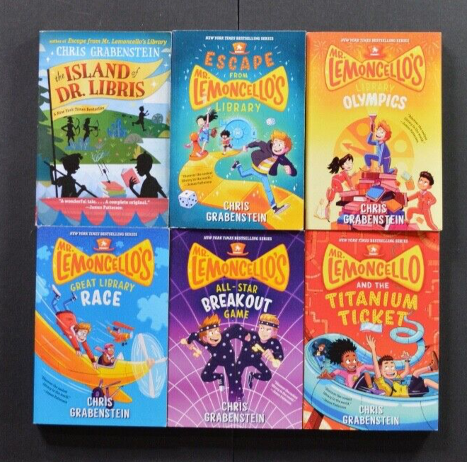 Lot of 6 Escape from Mr. Lemoncello's Library Book Series Chris Grabenstein | eBay