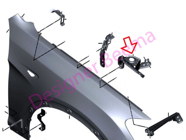 Genuine BMW X3 Series F25 F26 Front Headlight Bracket Right O/s ...