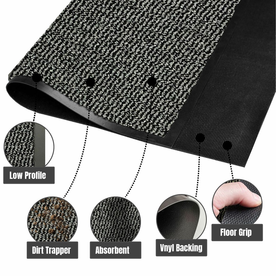 Non Slip Rubber Back Barrier Door Mat Large Heavy Duty Kitchen Rugs ...