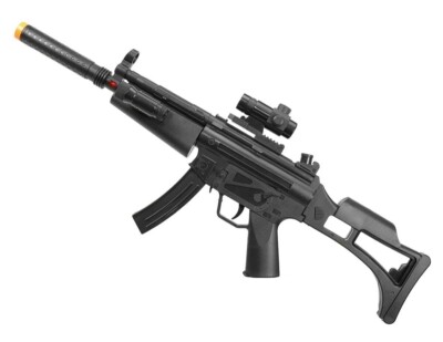 Battery Electric MP5 Style Toy Gun Light Sound Vibration Flash Cosplay ...
