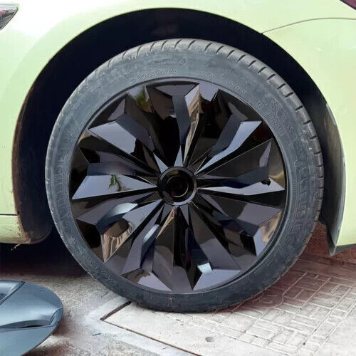 15 Inch Black Wheel Covers Snap On Full Hub Caps fit R15 Tire & Steel ...
