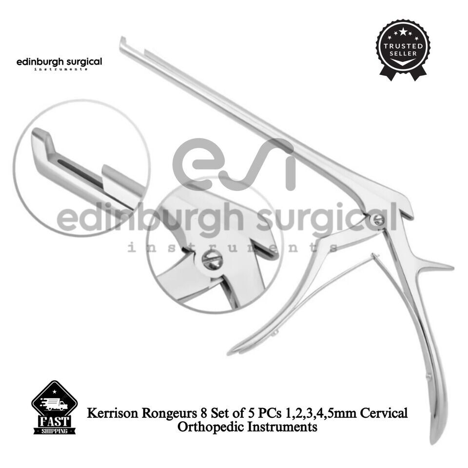 Soporte Cervical 7_ KERRISON Rongeurs 1, 2, 3, 4mm, Up 45° Black Gold ...