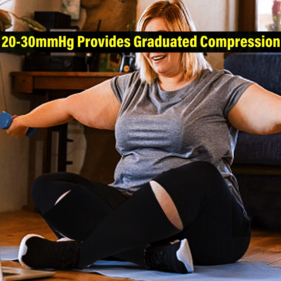 Plus Size Compression Socks 30-40 mmhg for Men and Women Wide S-7X ...